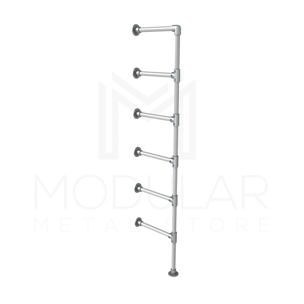 Modular Wall to floor Mounted Shelf Support - Modular Metal Store
