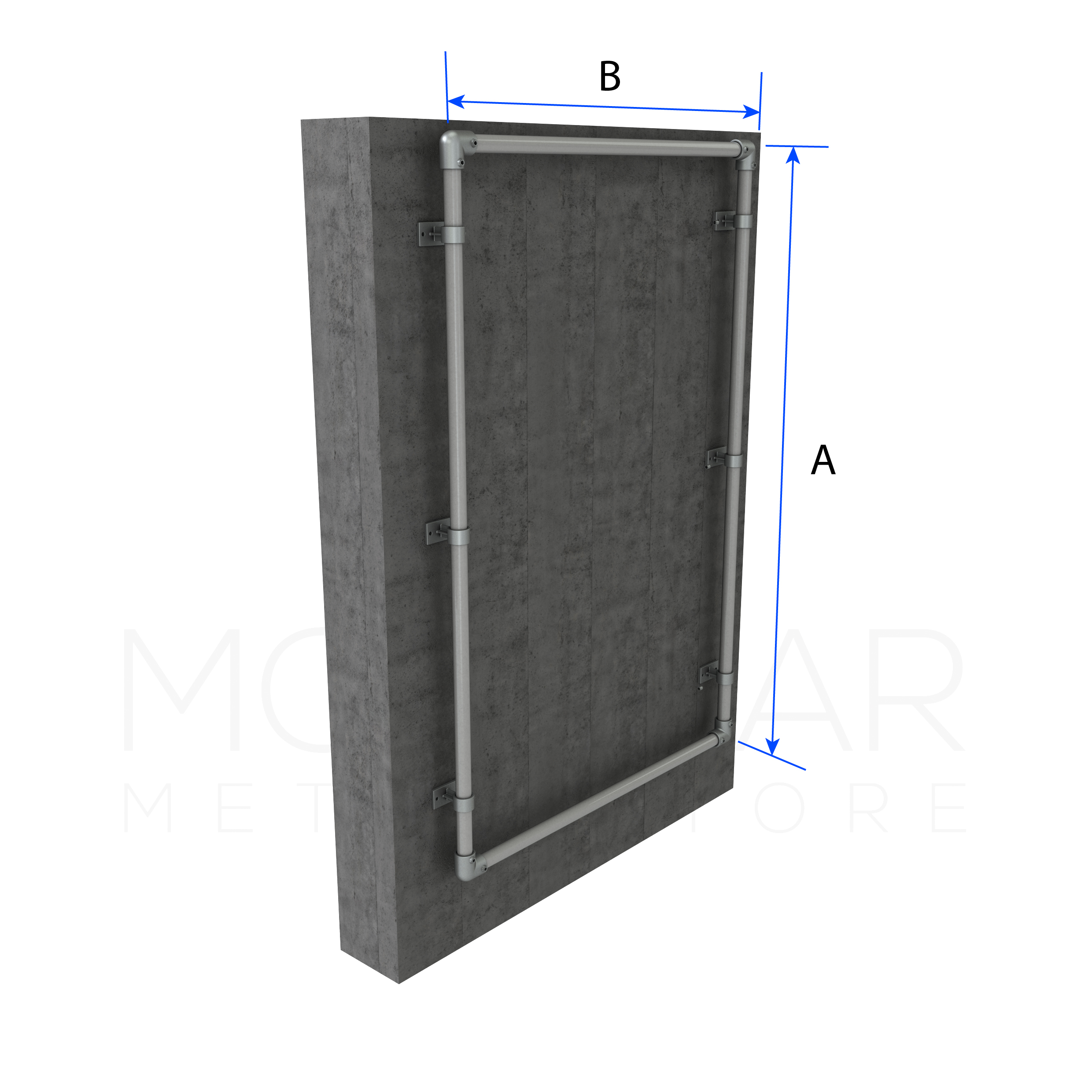 Wall Mounted Sign Frame Dimensions - Modular Metal Store